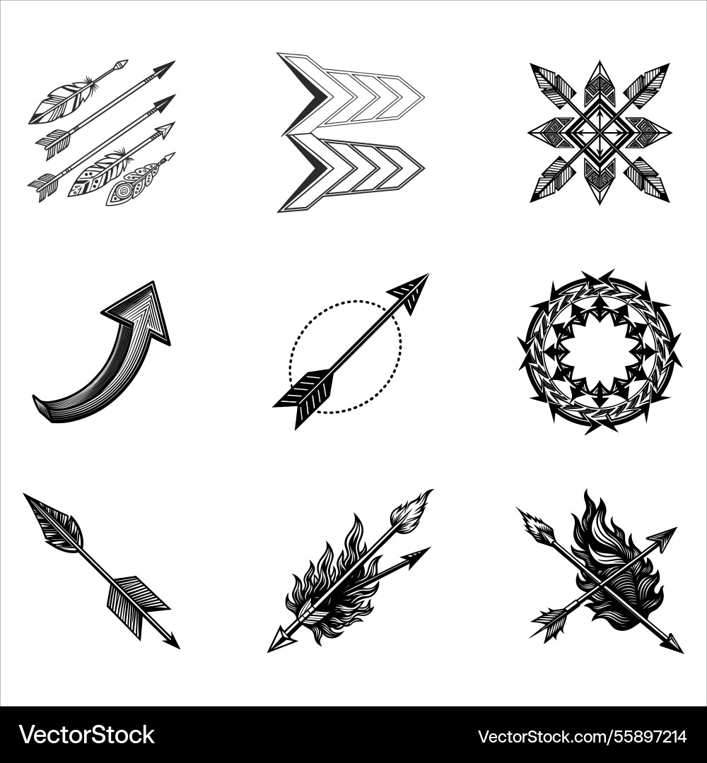 Arrows bundle Royalty Free Vector Image - VectorStock