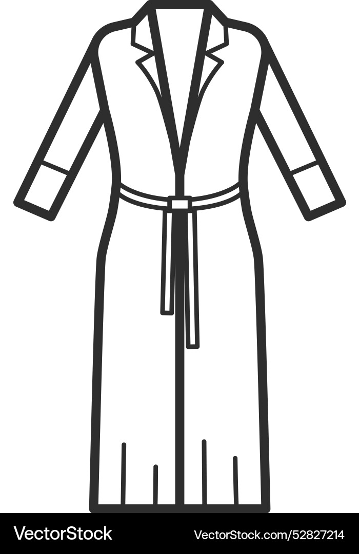 Bathrobe line icon spa salon clothes logo Vector Image