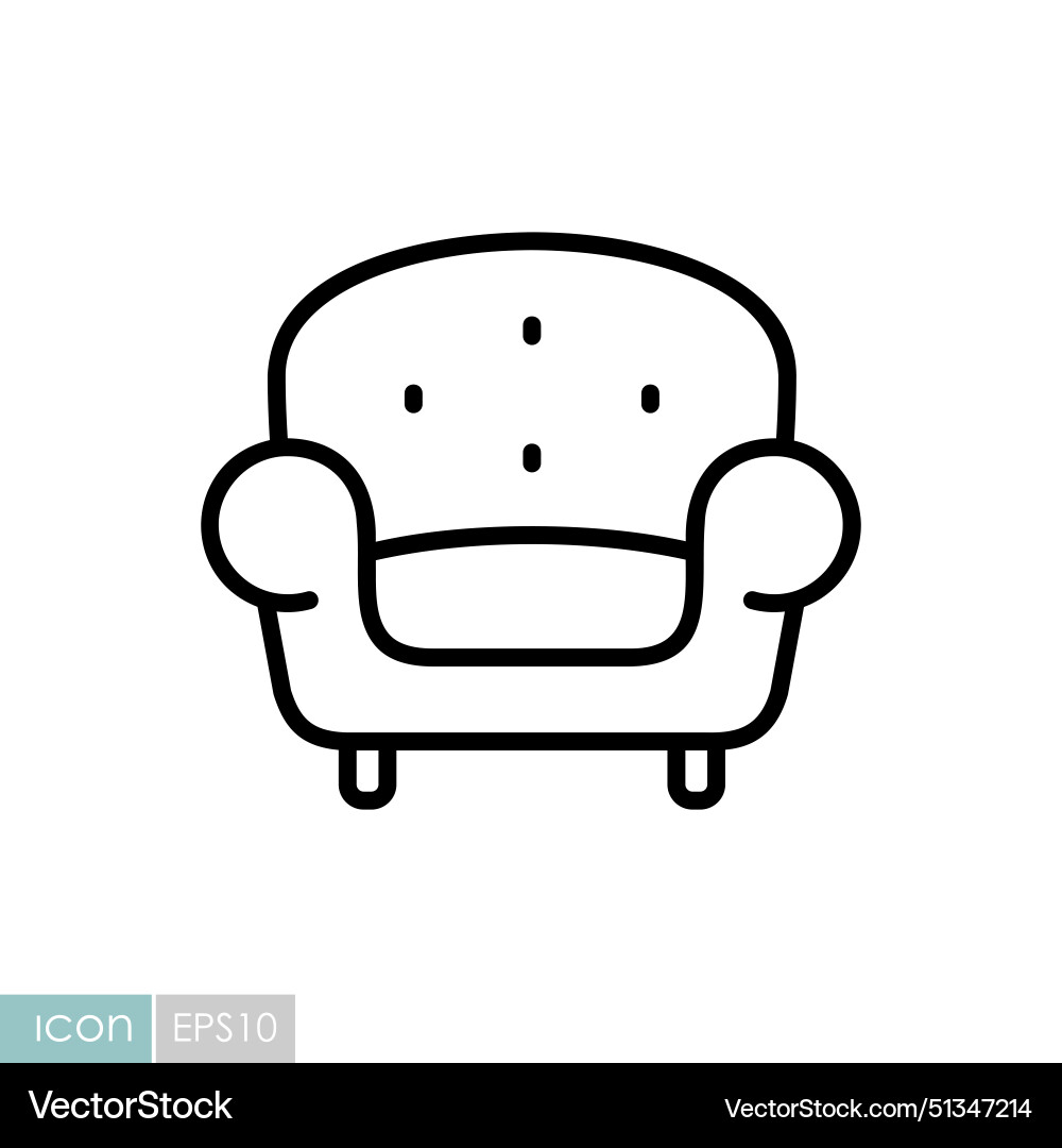 Comfortable soft armchair icon Royalty Free Vector Image