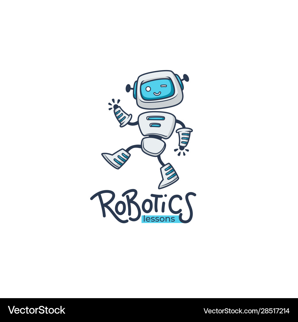 Cute little robot for your robotic lessons Vector Image