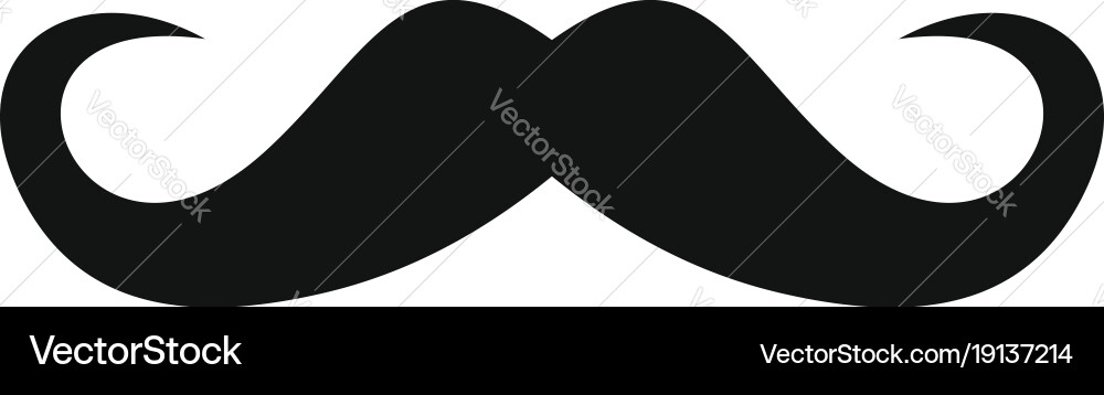 Handlebar Mustache Icon Royalty Free Vector Image