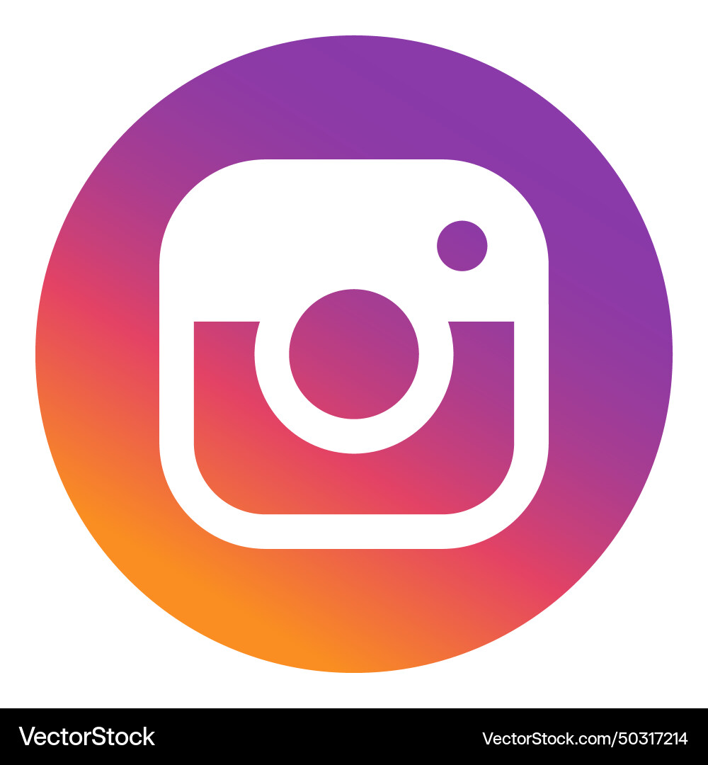 Instagram Camera Icon - Flat Style Royalty Free Vector Image