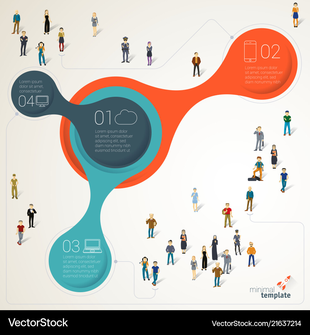 Part four presentation template design Royalty Free Vector