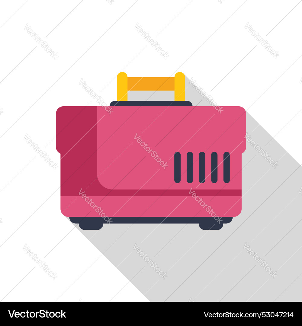 Portable generator providing electricity during Vector Image