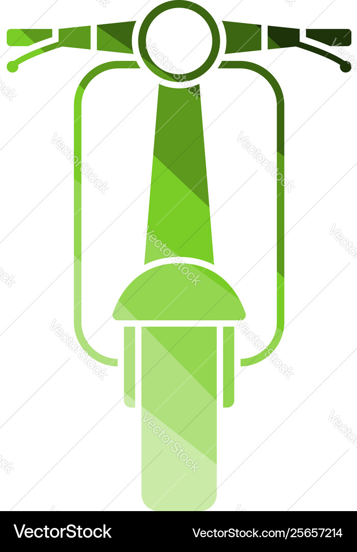 Scooter icon front view Royalty Free Vector Image