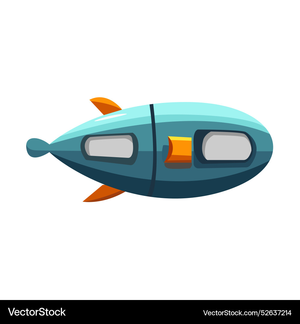 Simple cartoon submarine Royalty Free Vector Image
