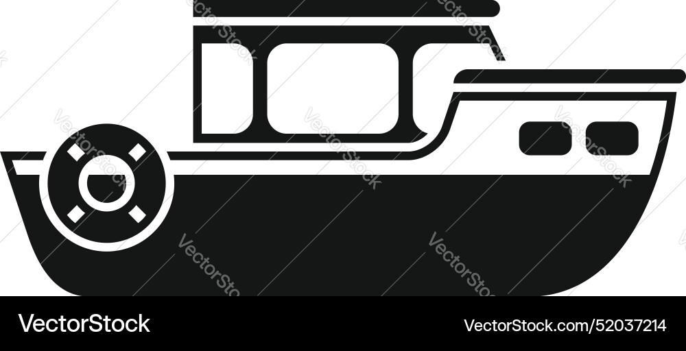 Small passenger ship sailing on the sea Royalty Free Vector