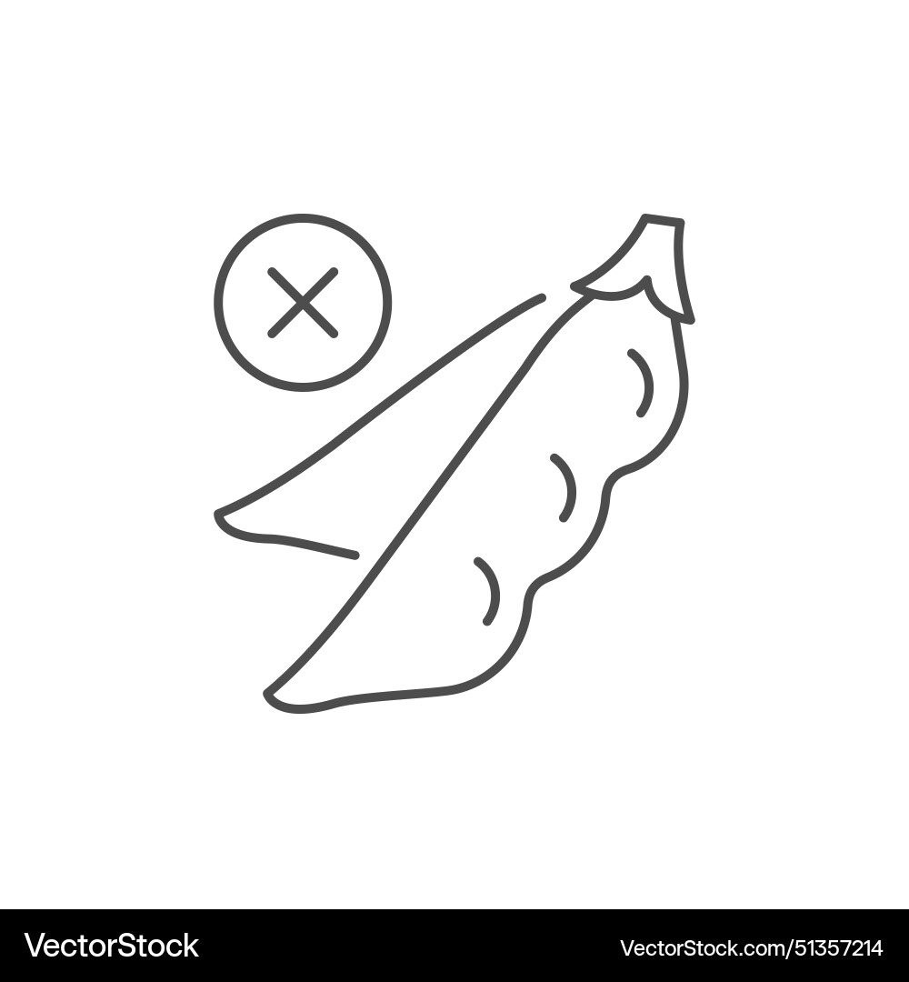 Soy free line outline icon Royalty Free Vector Image