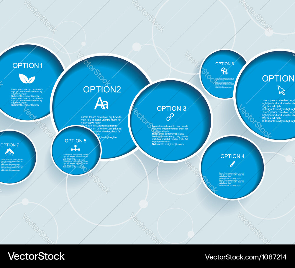 Web design with blue bubbles Royalty Free Vector Image