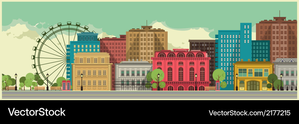 City background Royalty Free Vector Image - VectorStock