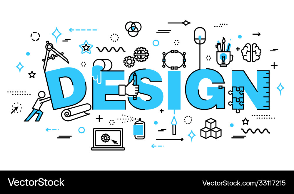 Concept design process Royalty Free Vector Image