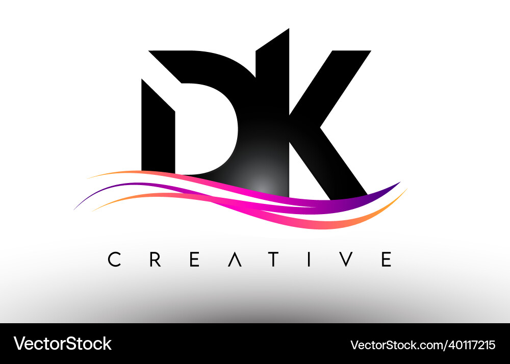 Dk logo letter design icon letters Royalty Free Vector Image
