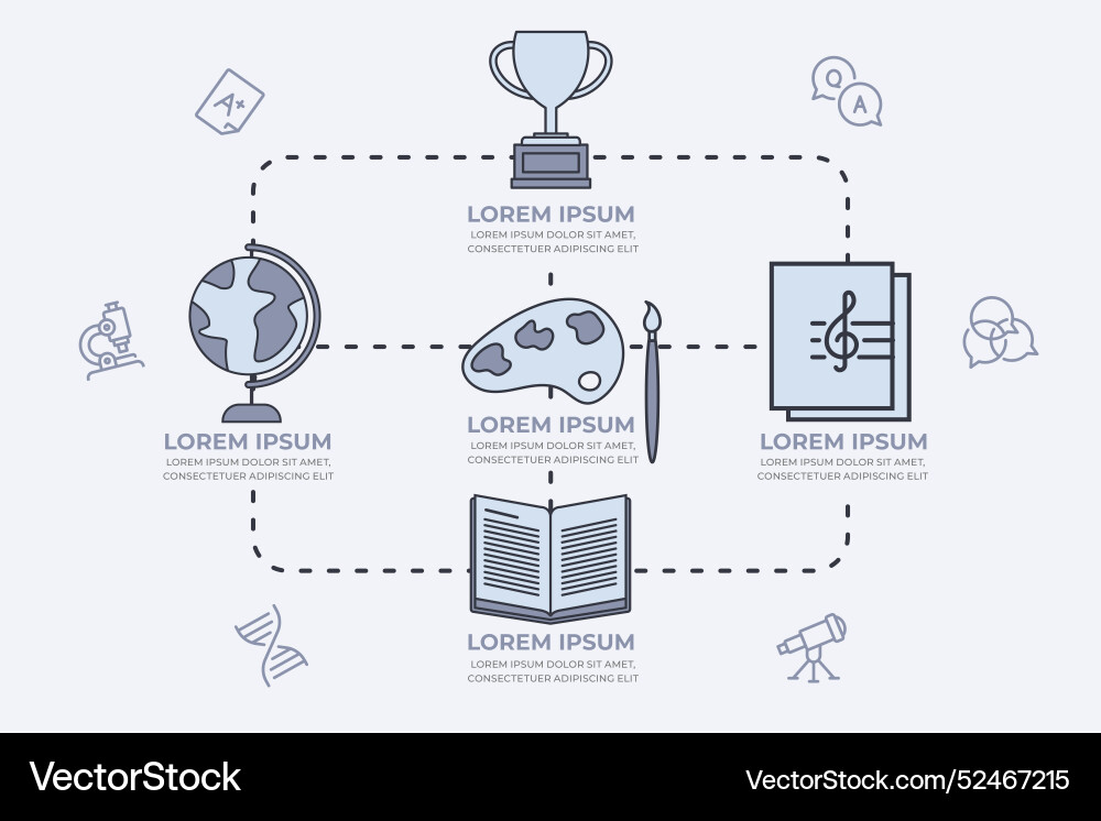 Flat design school infographics Royalty Free Vector Image