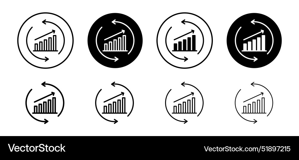 Improvement icon set collection for web Royalty Free Vector
