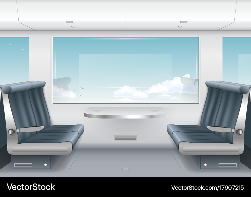 Interior high speed train Royalty Free Vector Image