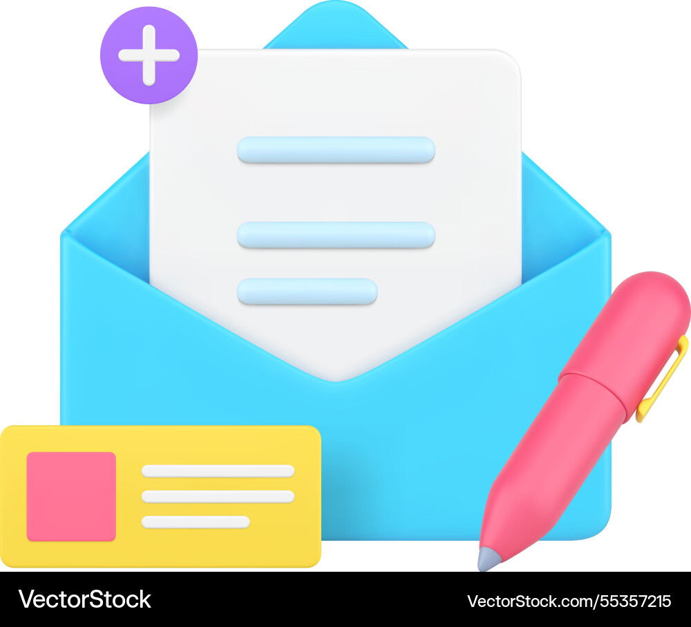 New letter message send correspondence Royalty Free Vector