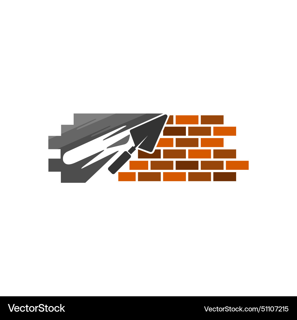 Plastering template logo Royalty Free Vector Image