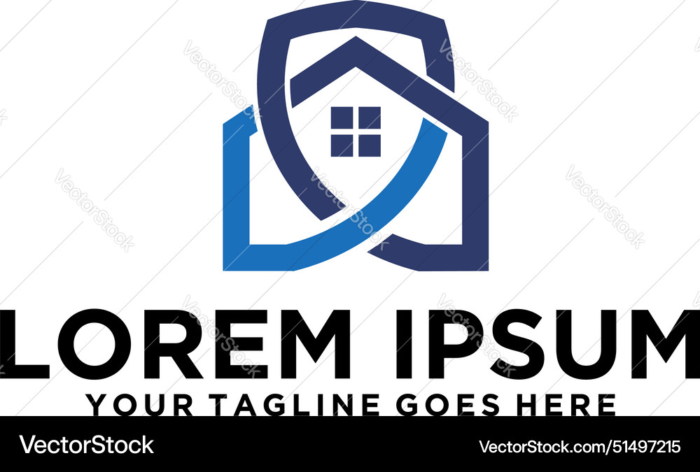 Secure mortgage property logo idea Royalty Free Vector Image