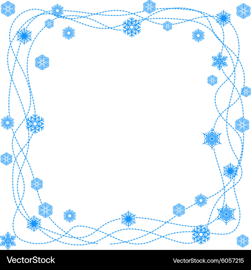 Snow frame isolated Royalty Free Vector Image - VectorStock