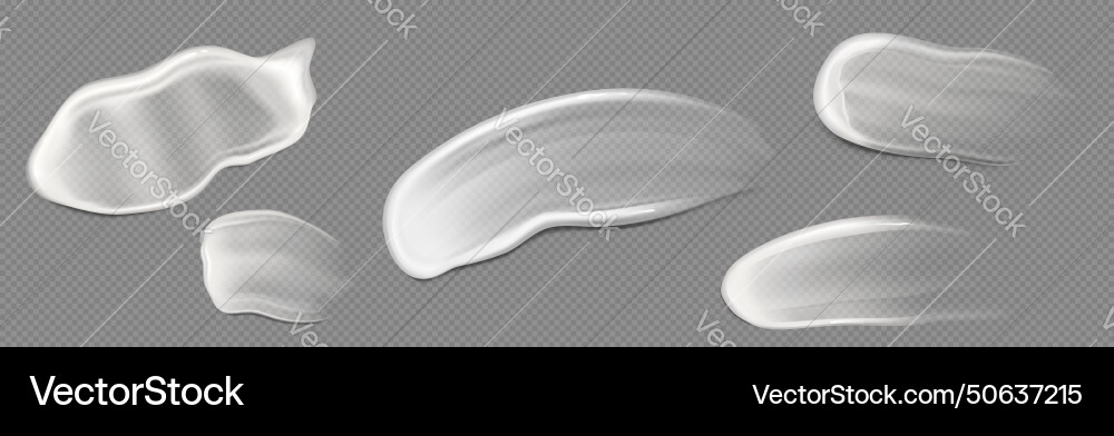 White translucent lotion or gel swatch Royalty Free Vector