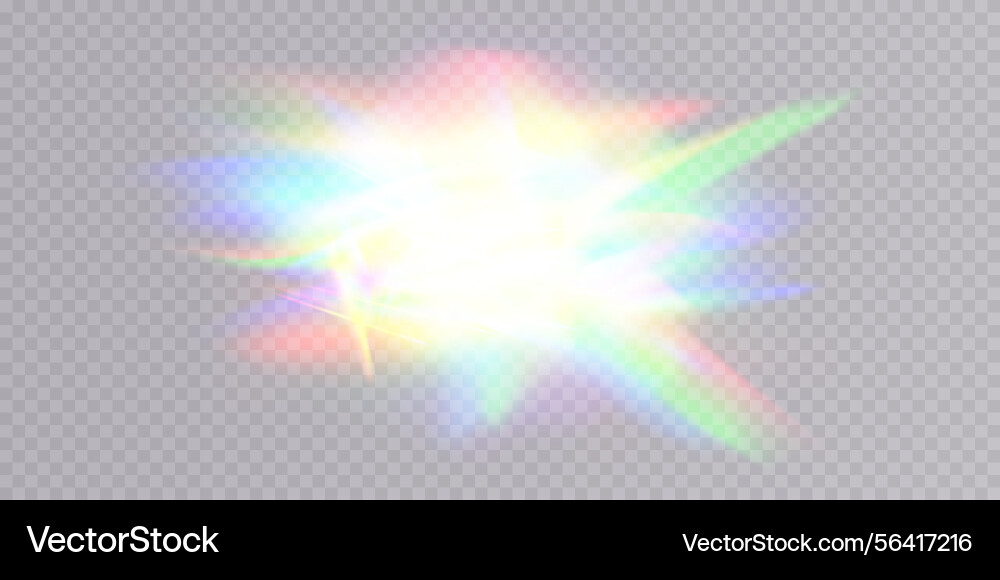 A stunning colorful light burst effect showcasing Vector Image