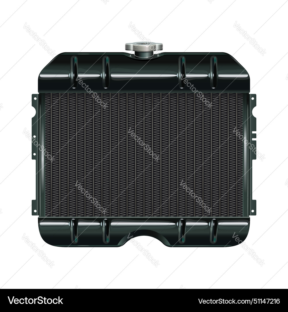 Black automobile cooling radiator Royalty Free Vector Image