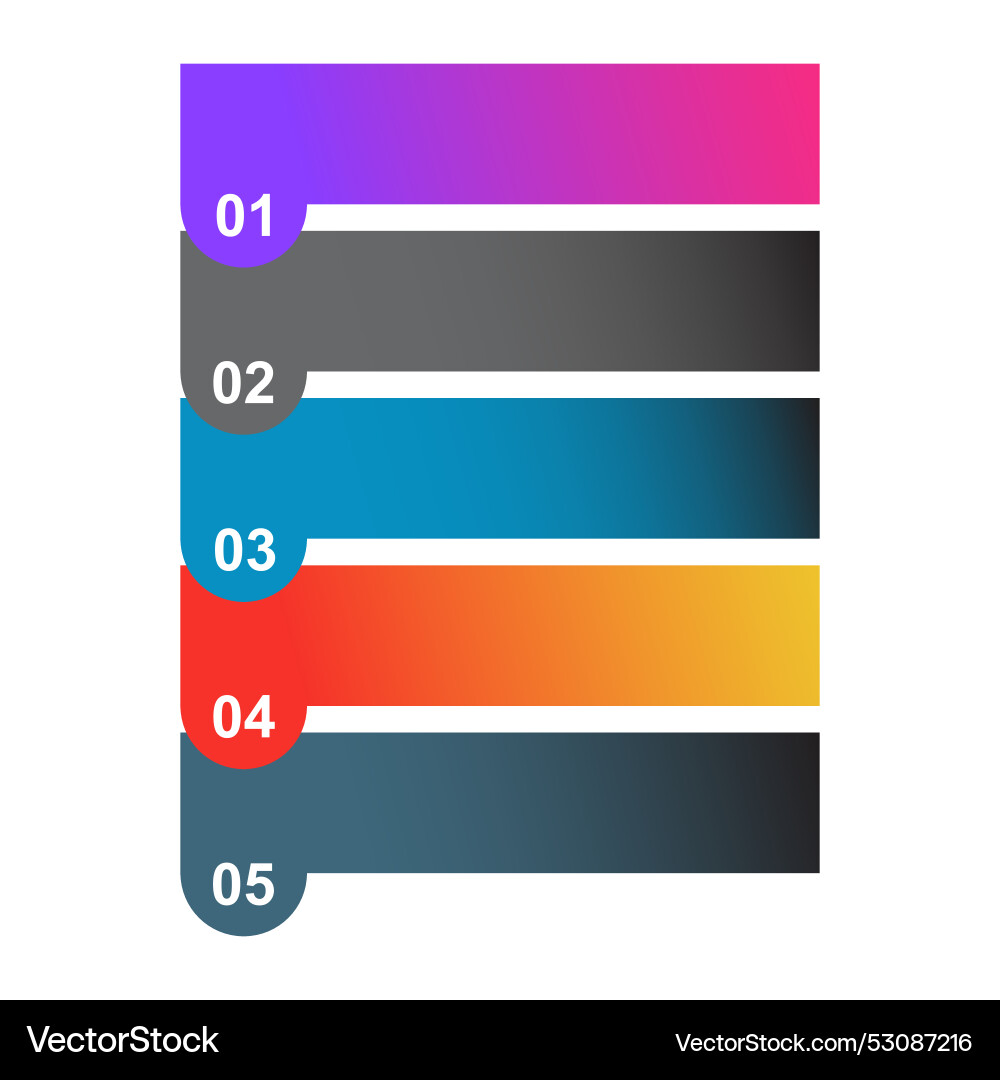 Five step infographic vertical diagram business Vector Image