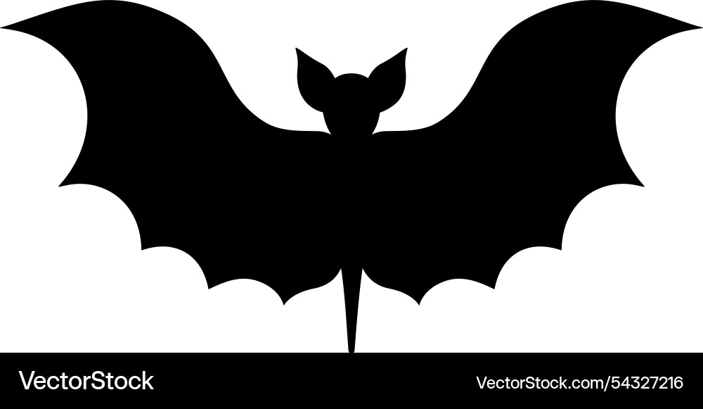 Halloween bat silhouette Royalty Free Vector Image