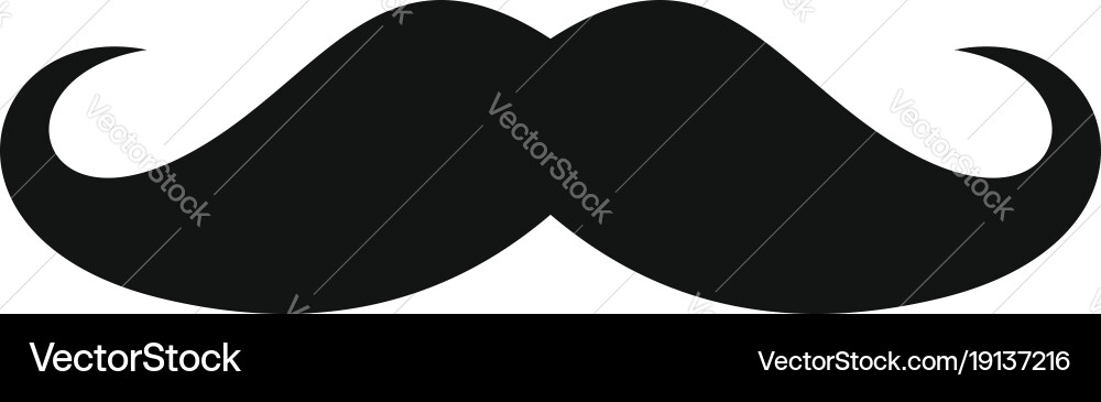 Italy mustache icon simple style Royalty Free Vector Image