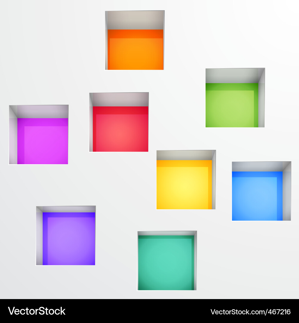 Modern Empty Shelves Royalty Free Vector Image