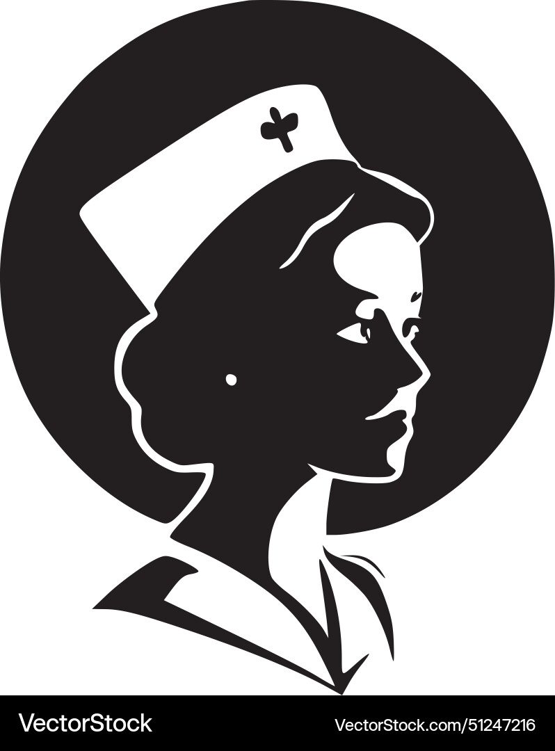 Nurse - minimalist and flat logo Royalty Free Vector Image