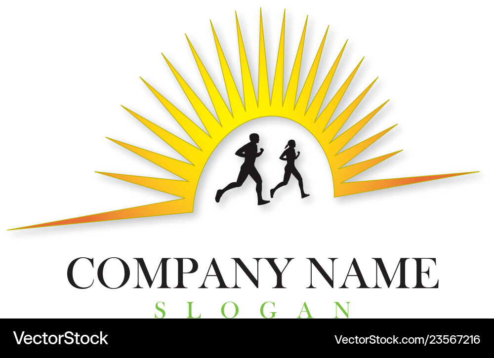 Runners logo Royalty Free Vector Image - VectorStock