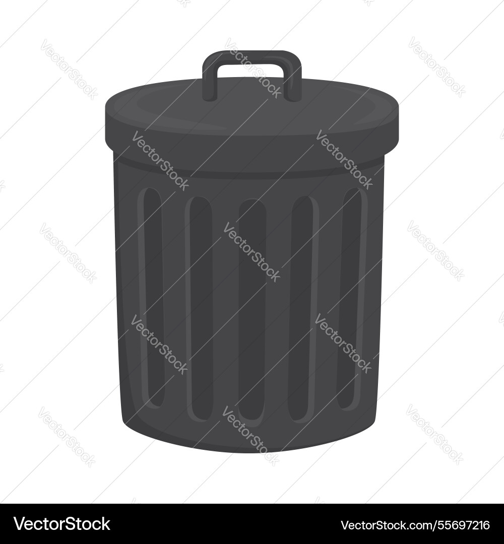 Trash bin sign emoji icon Royalty Free Vector Image