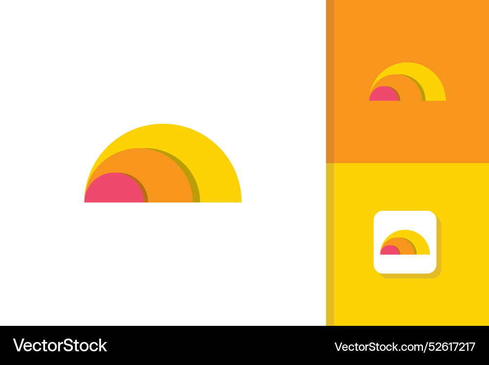 Abstract rounded logo design template Royalty Free Vector