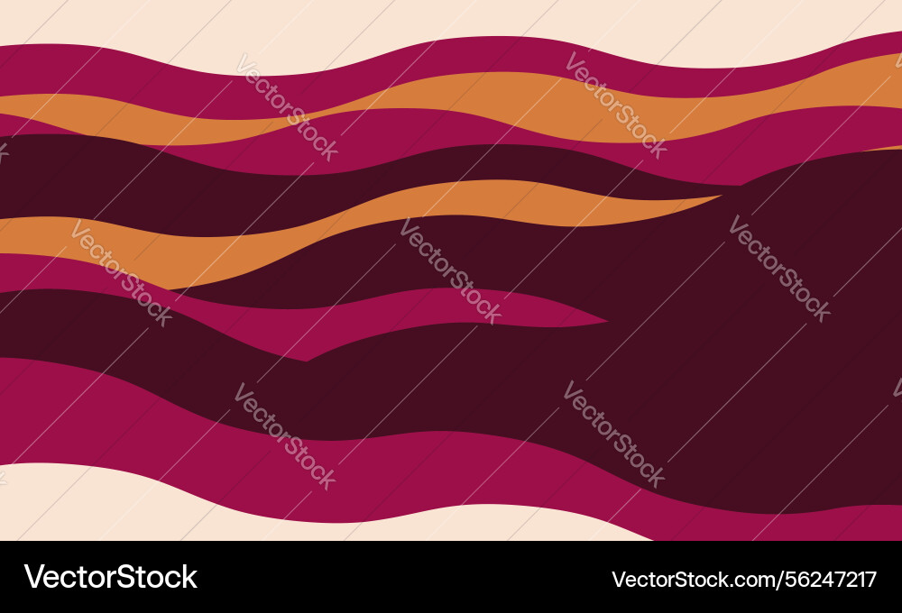 Abstract wavy background in rich burgundy maroon Vector Image
