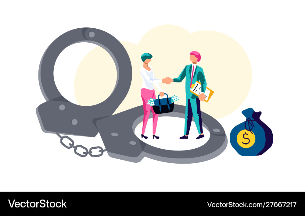 Corruption and bribery Royalty Free Vector Image