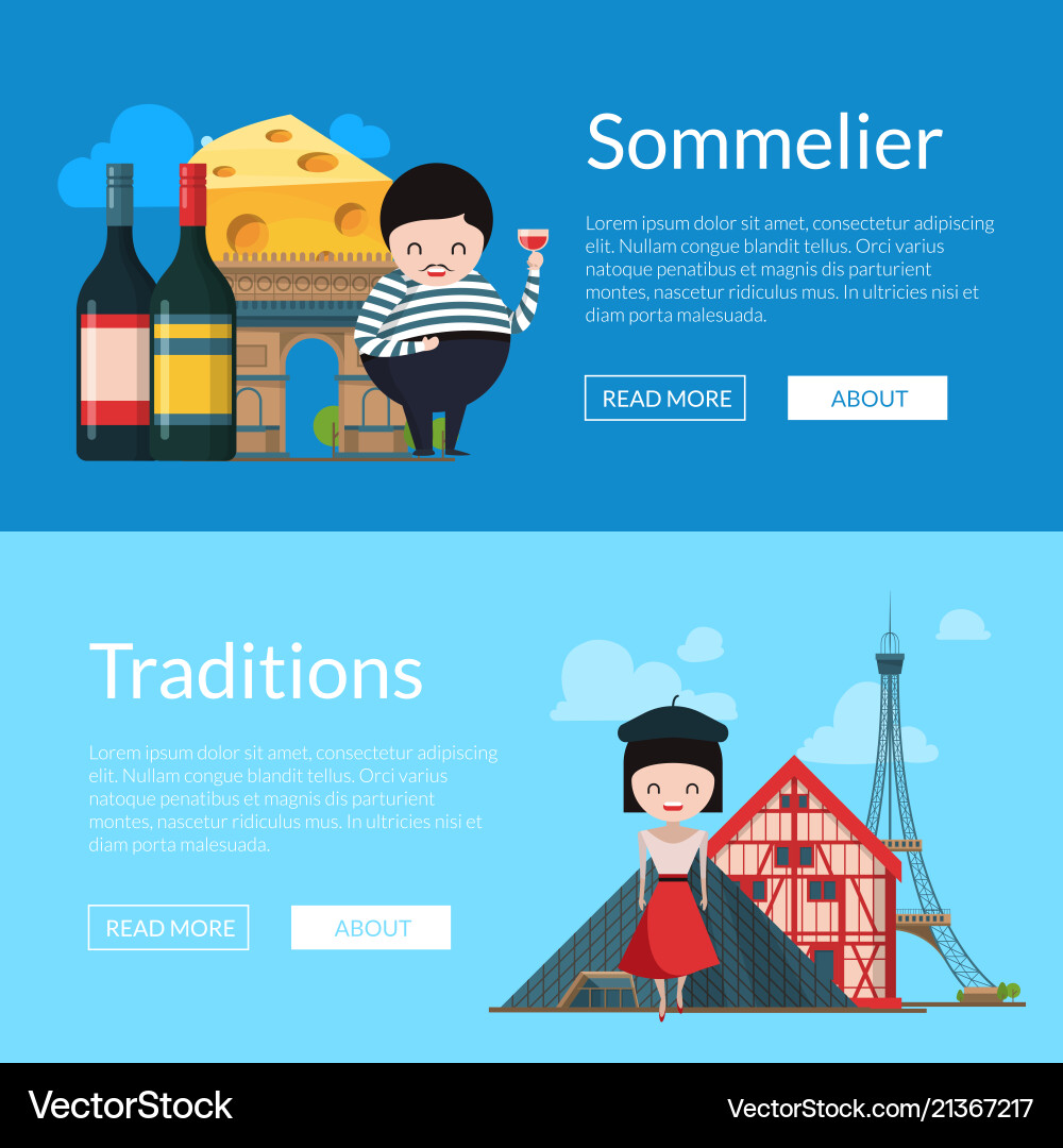 France Landmarks & Objects Royalty Free Vector Image