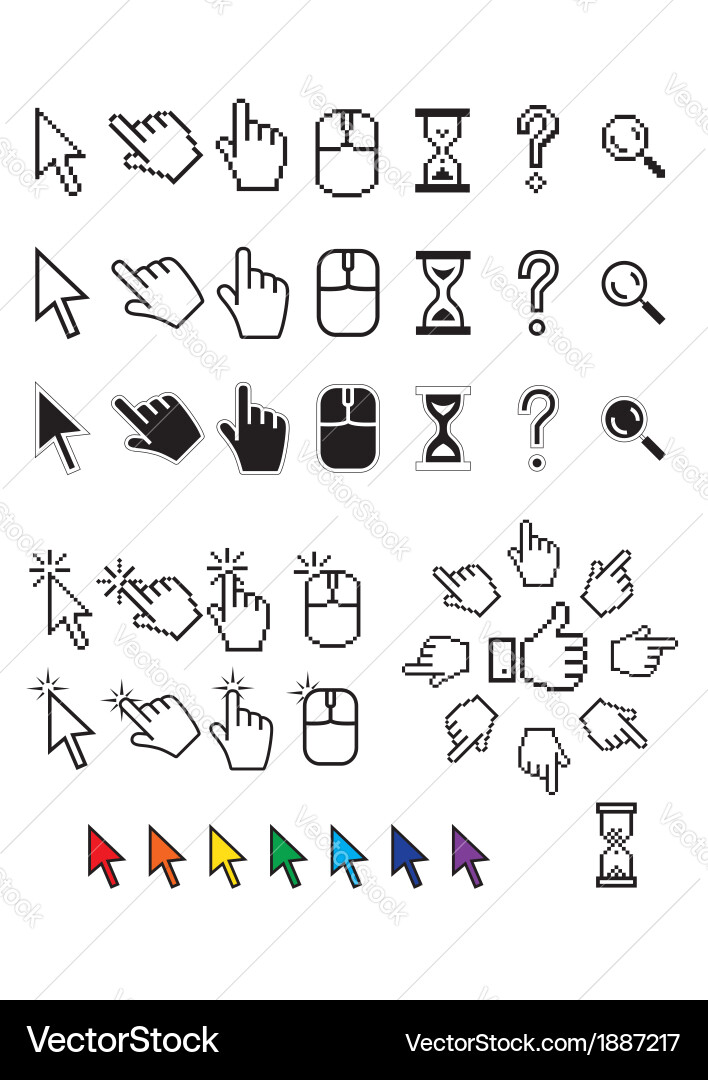 Mouse Cursors Royalty Free Vector Image - VectorStock