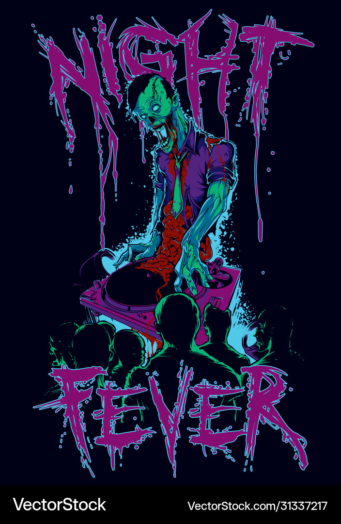 Night fever Royalty Free Vector Image - VectorStock