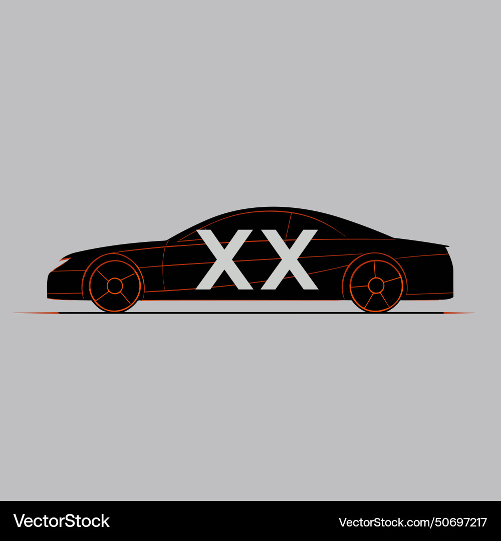 Paintless dent repair filled colorful initial Vector Image