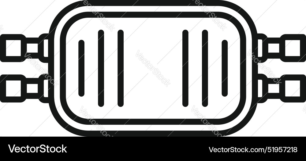 Car radiator keeping engine cool during driving Vector Image