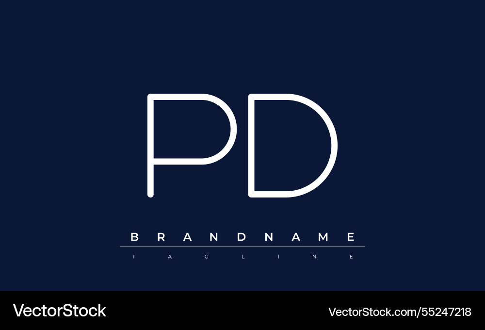 Creative pd letter initial logo image Royalty Free Vector