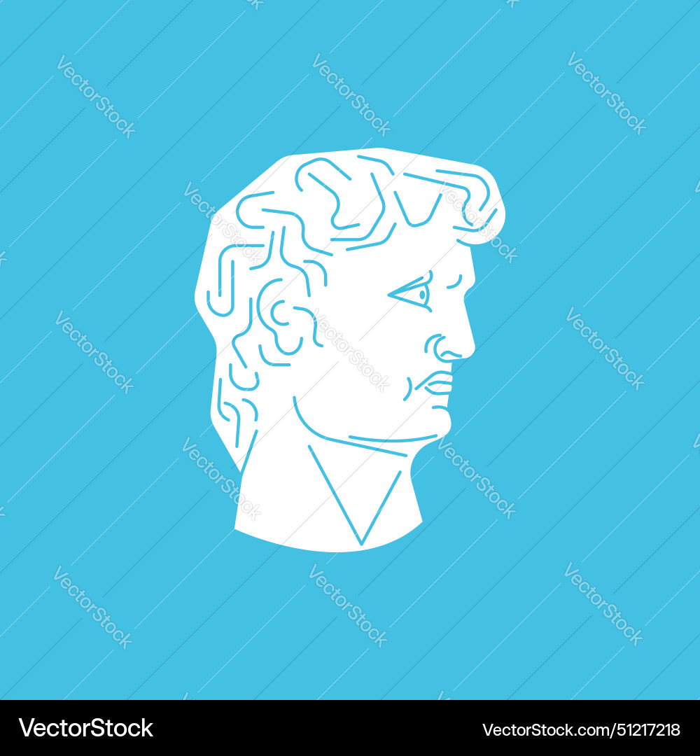 David head sculpture of michelangelo renaissance Vector Image