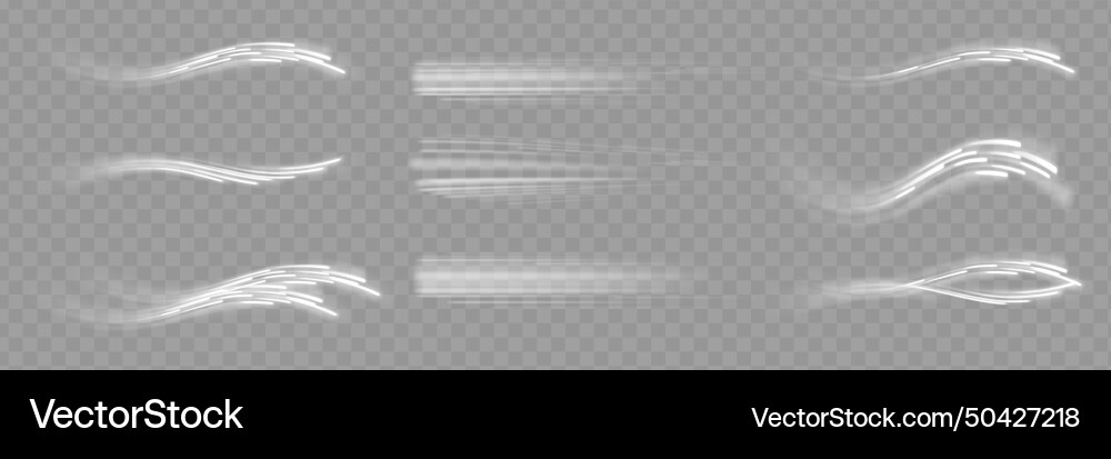 Glowing white speed lines high abstract Royalty Free Vector