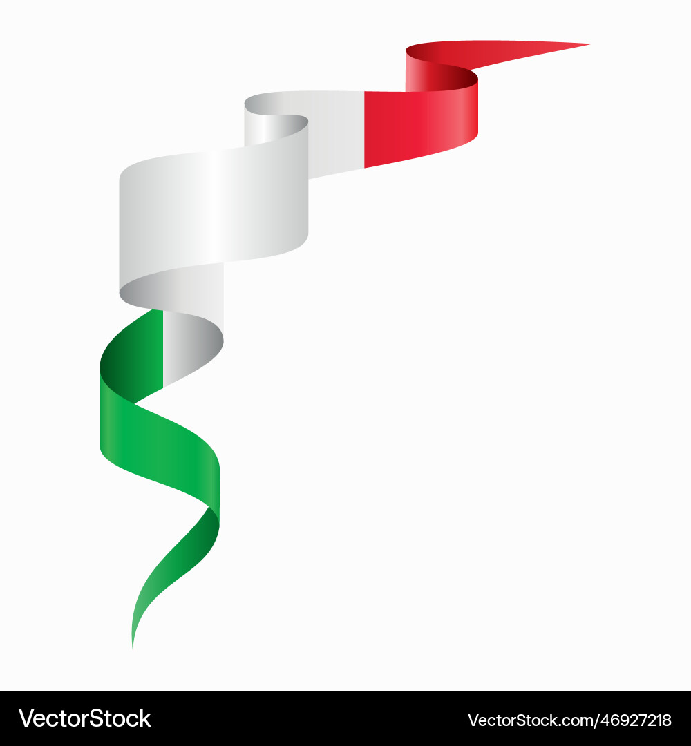 Italian flag wavy abstract background Royalty Free Vector