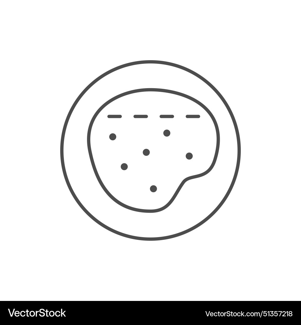 Meal portion reduction line icon Royalty Free Vector Image