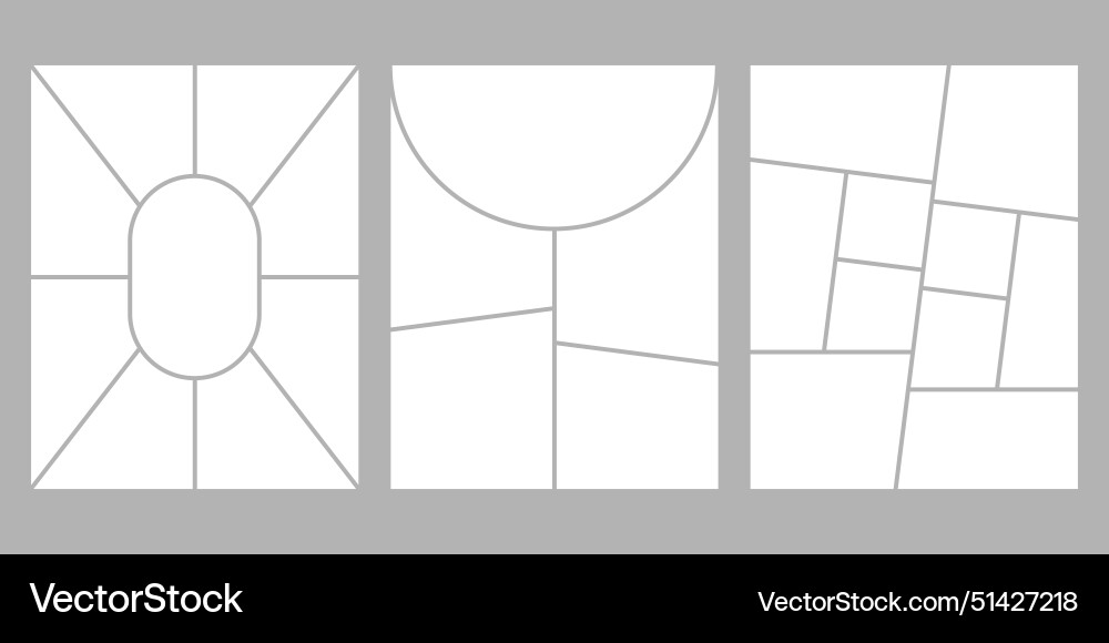 Minimalistic geometric photo frame layout Vector Image