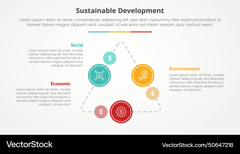 See sustainable development infographic concept Vector Image