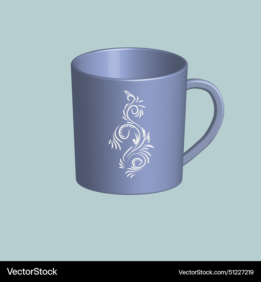 3d coffee mug design Royalty Free Vector Image