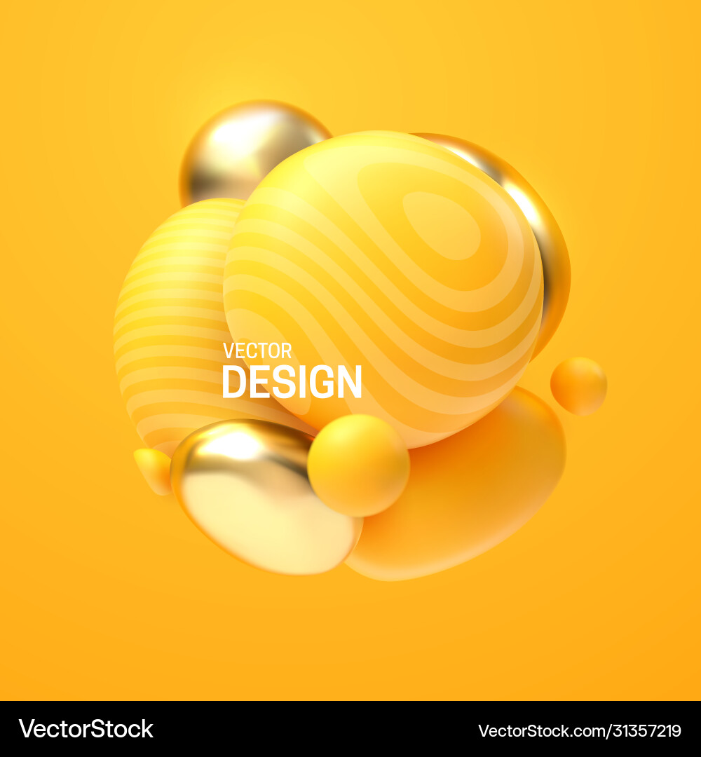 Abstract 3D Sphere Cluster Royalty Free Vector Image